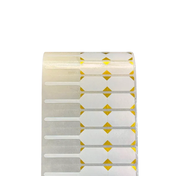 PP Gloss White Jewelry Label With KGold Corner Rim 7.5 X 1.3 Cm ...