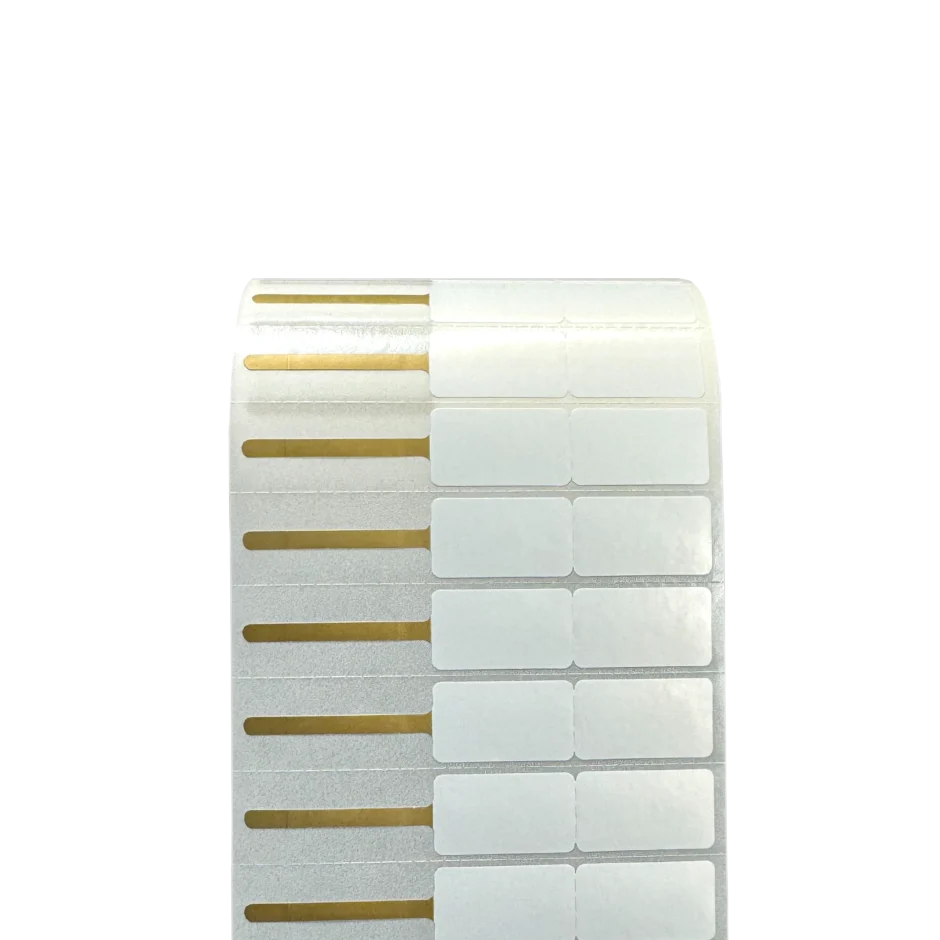 PP Gloss White Jewelry Label with Gold Color Tail 7.5 x 1.3 cm ...